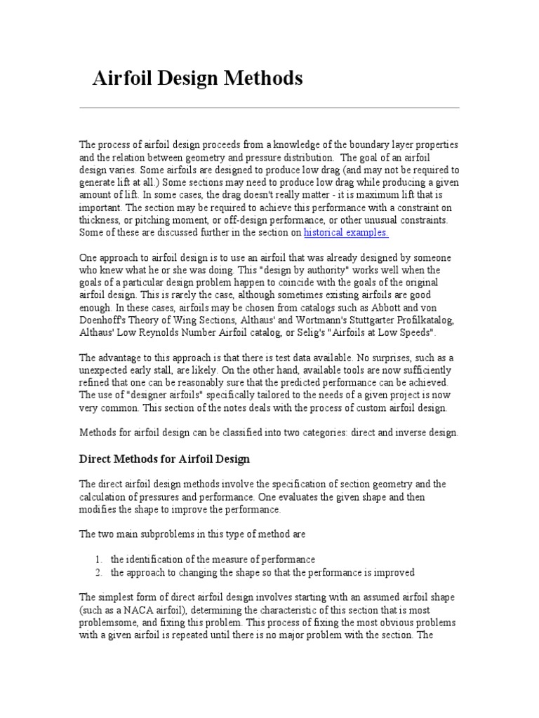 Airfoil Design | PDF | Lift (Force) | Airfoil