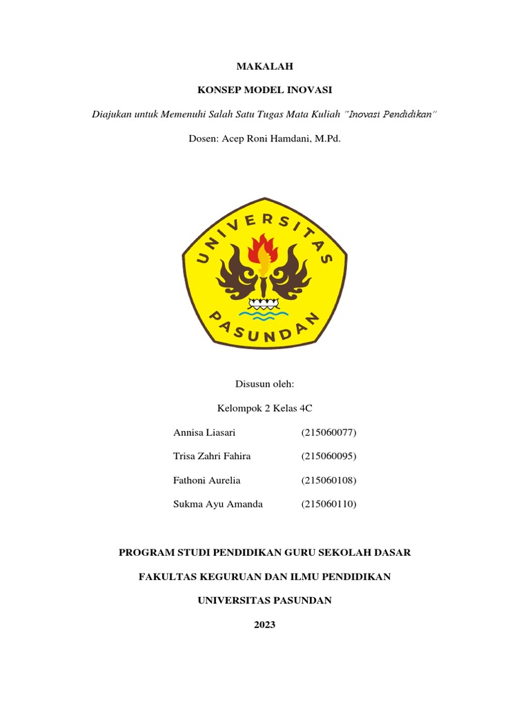 Makalah Konsep Model Inovasi | PDF