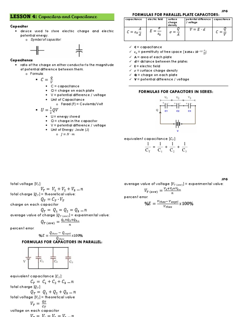 P6 Finals Reviewer | PDF | Reflection (Physics) | Capacitance