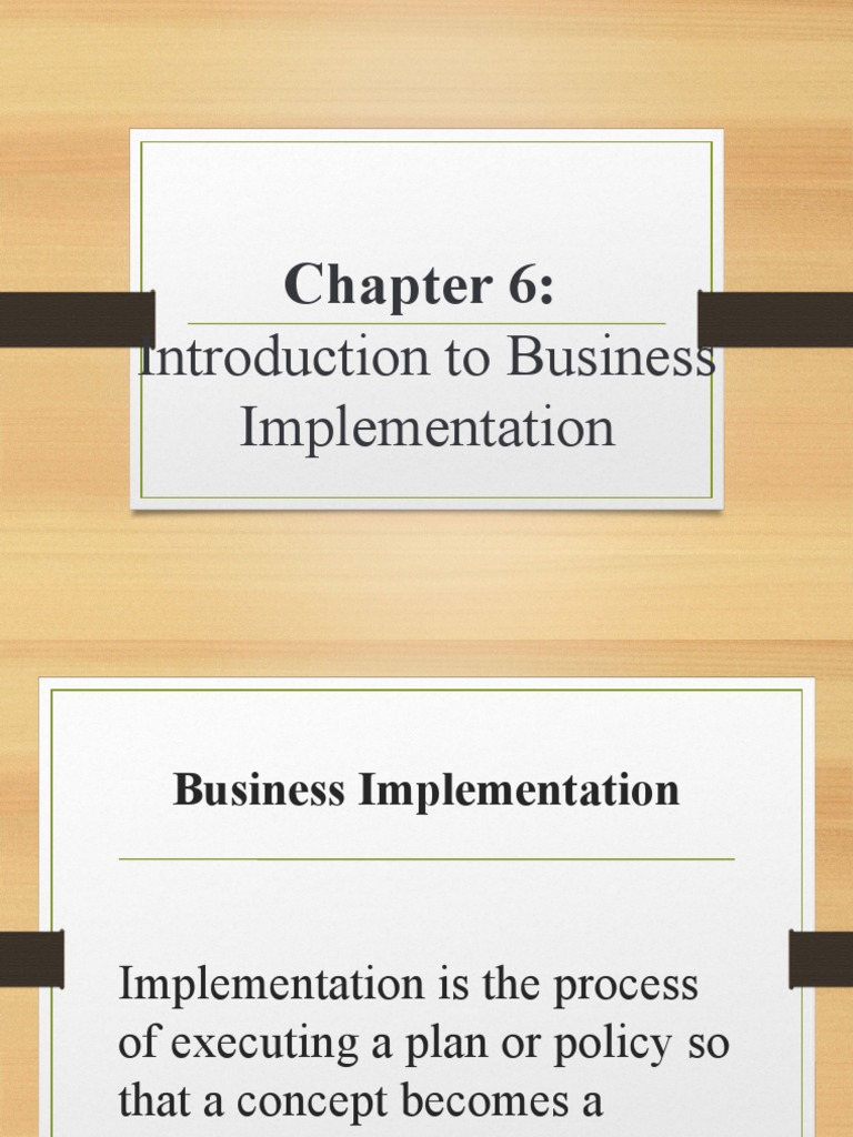 Introduction To Business Implementation | PDF | Partnership | Corporations