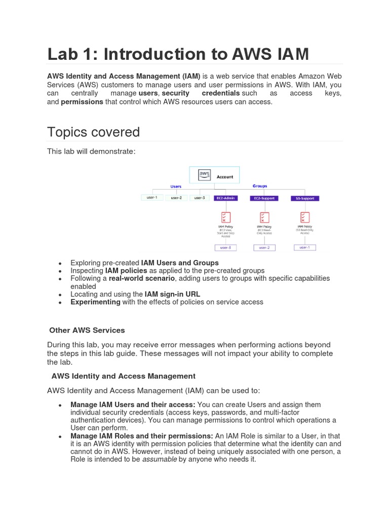 P11 Introduction To AWS IAM 1 PDF | PDF | Amazon Web Services | User ...