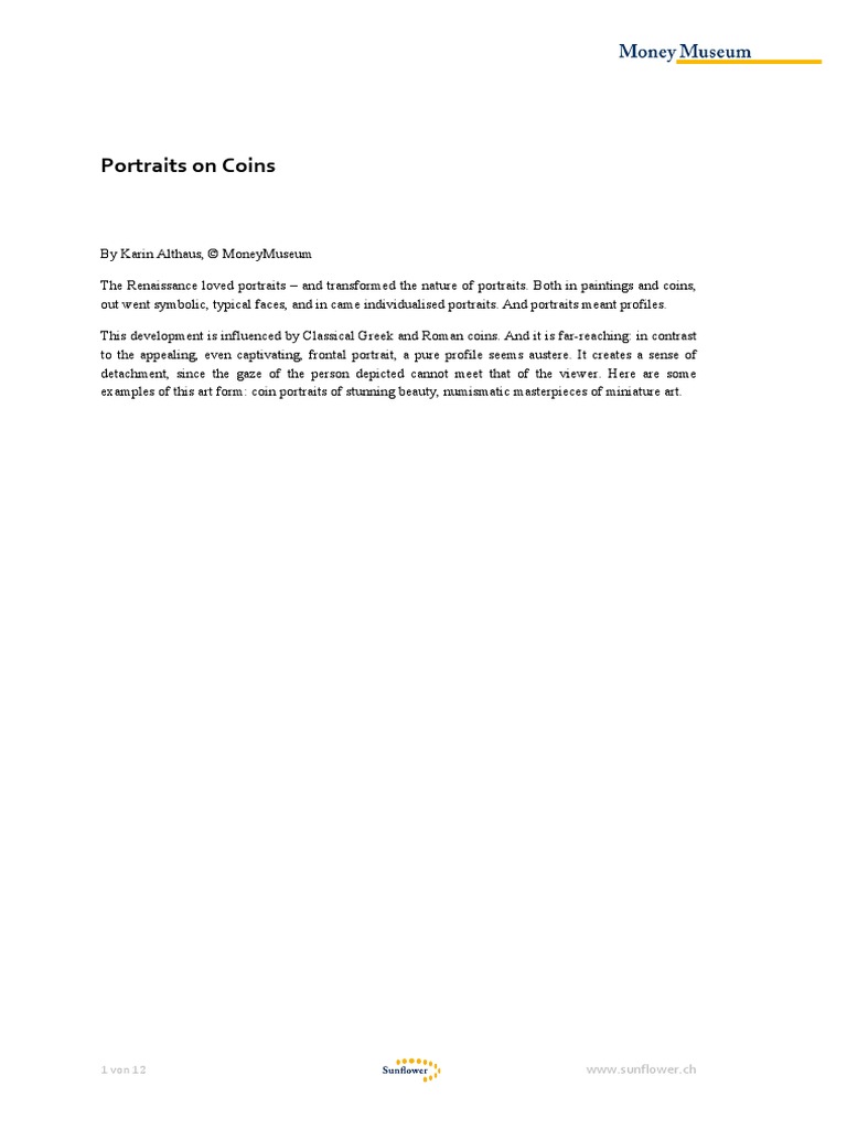 15 Portraits On Coins | PDF
