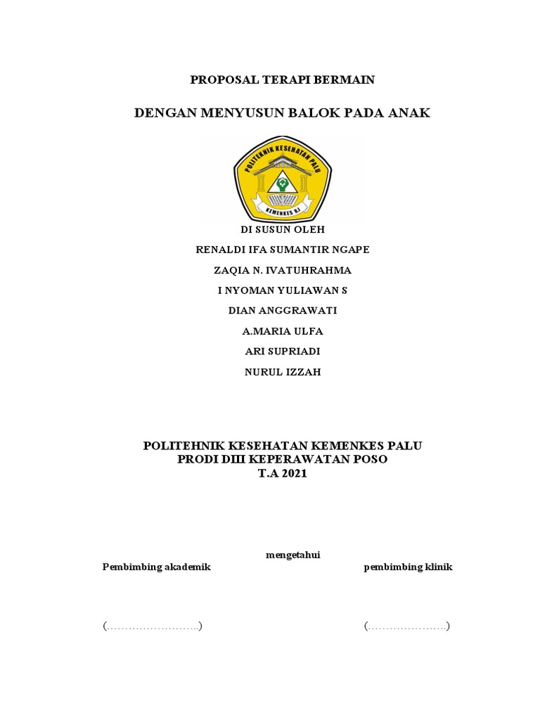 Proposal Terapi Bermain | PDF