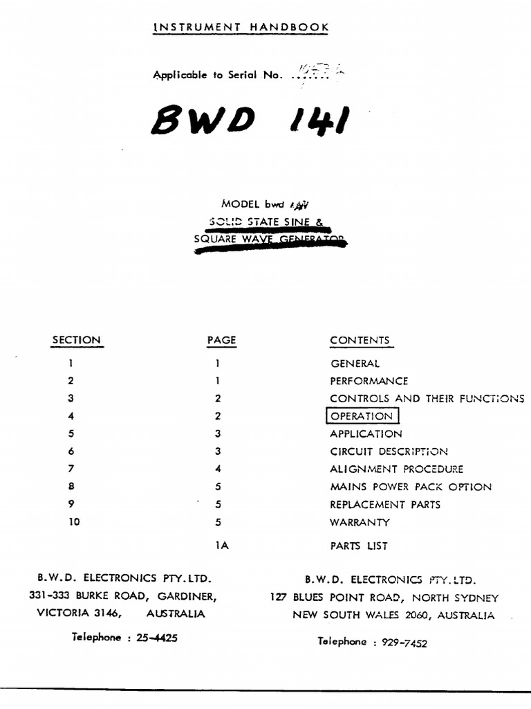 141 Sine - Sqaure Wave Gen | PDF