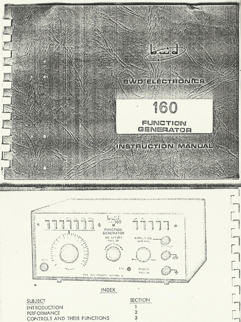 BWD 160 Function Generator | PDF