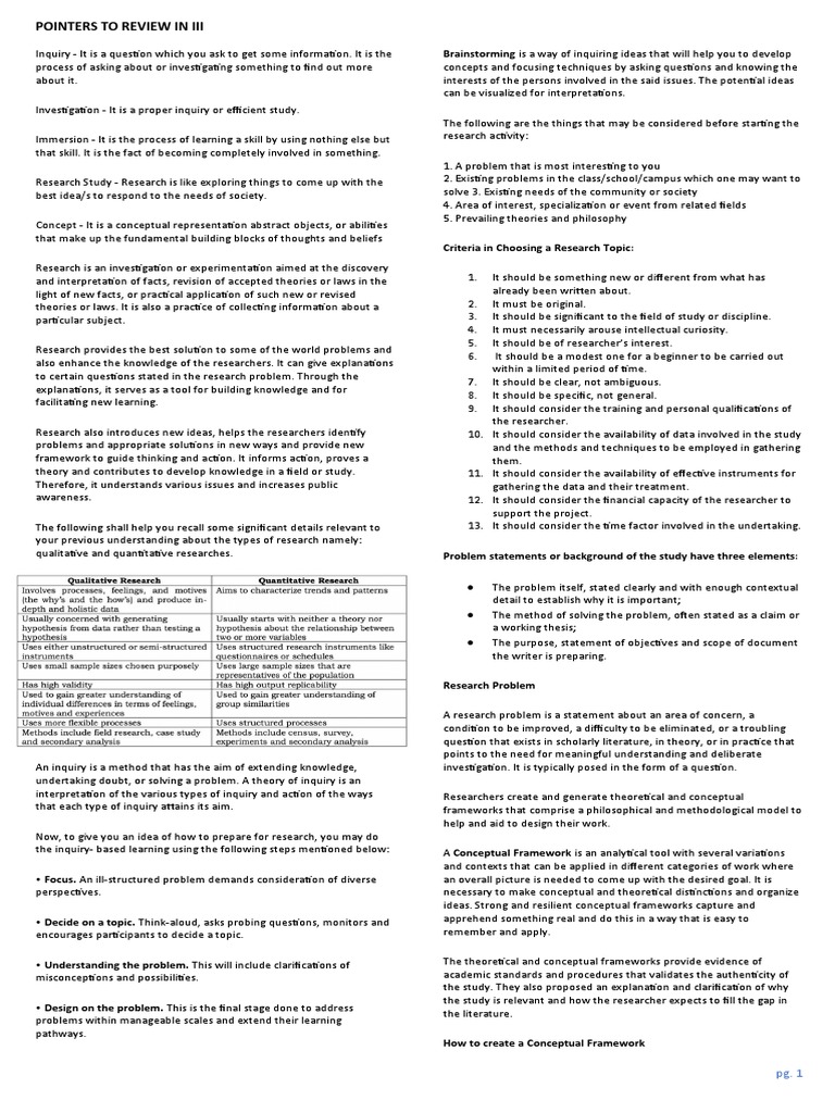 III 3rd Grading Pointers To Review | Download Free PDF | Citation | Theory