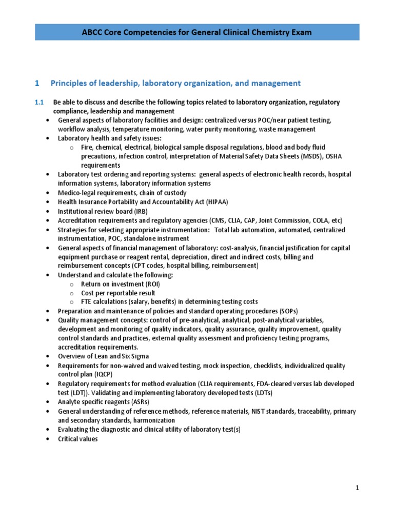 ABCC ComACC Core Competencies Curriculum | PDF | Mass Spectrometry ...
