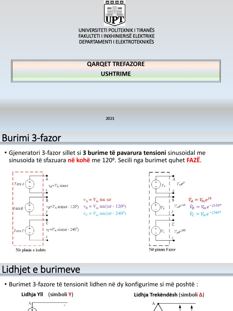Qarqet Trefazore Ushtrime | PDF