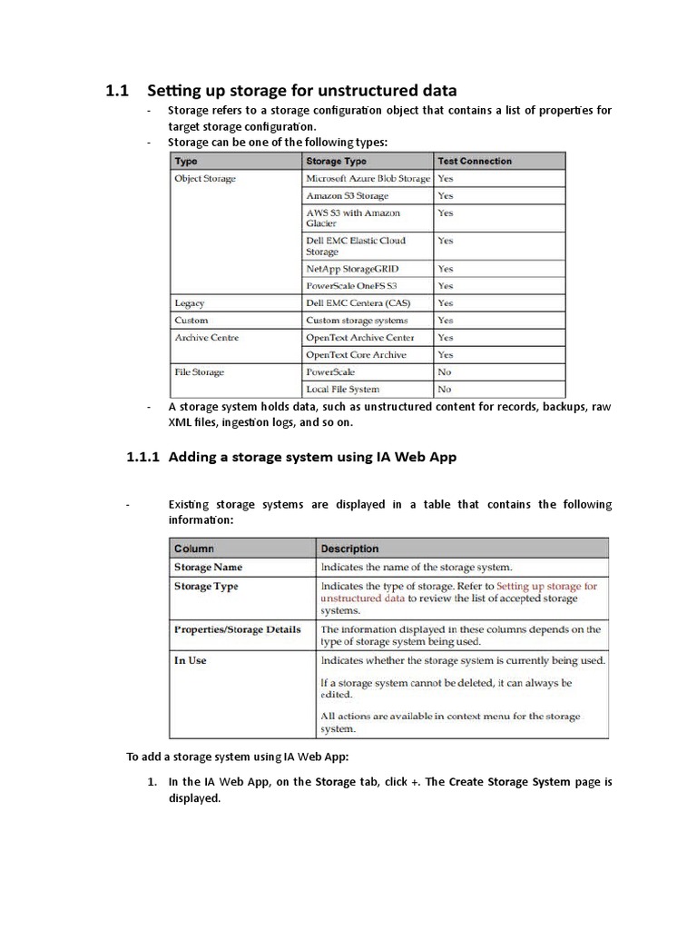 Setting Up Storage For Unstructured Data | PDF