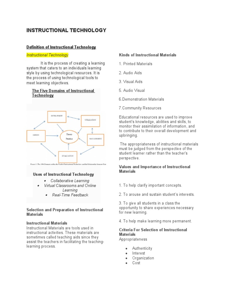Instructional Technology | PDF | Educational Technology | Learning