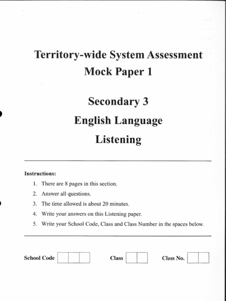 TSA - S3 Mock Paper 1 | PDF TSA - S3 Mock Paper 1 | PDF