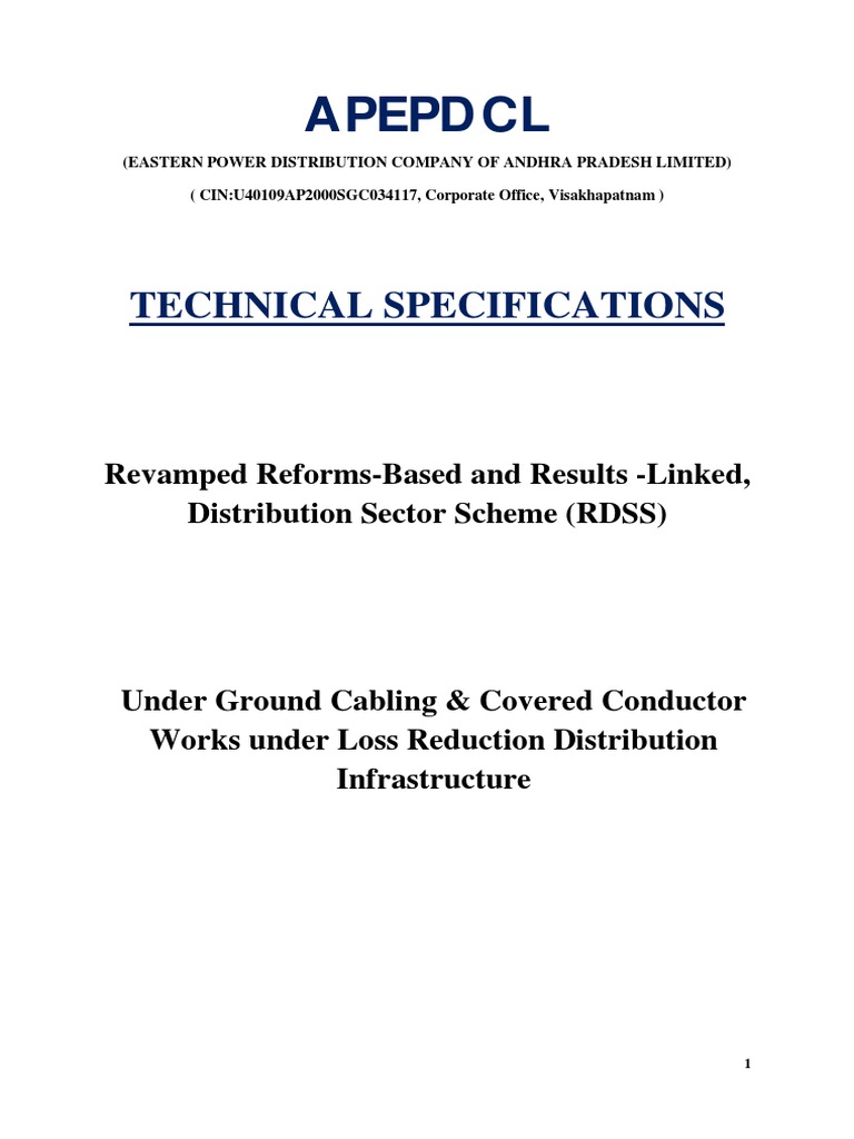 Apepdcl: Technical Specifications | PDF | Waste | Geographic ...