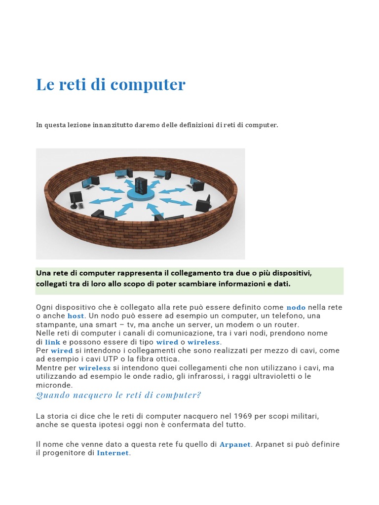 Le Reti Di Computer | PDF