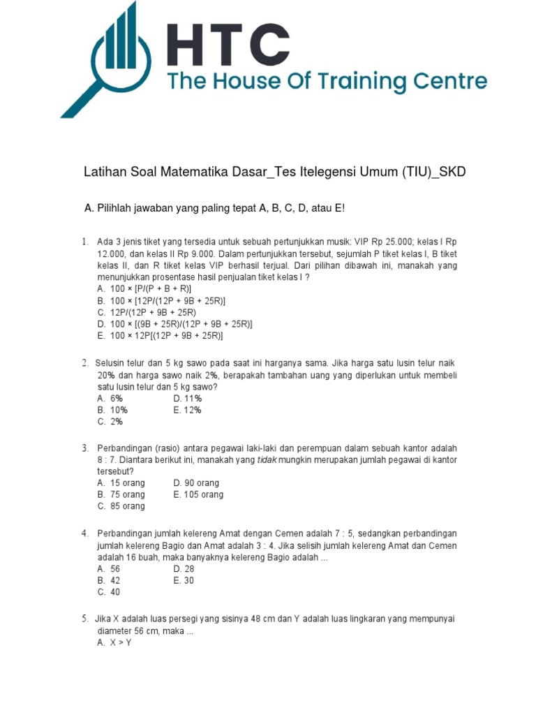 HTC - Latian SKD Tiu - Kls 12 | PDF