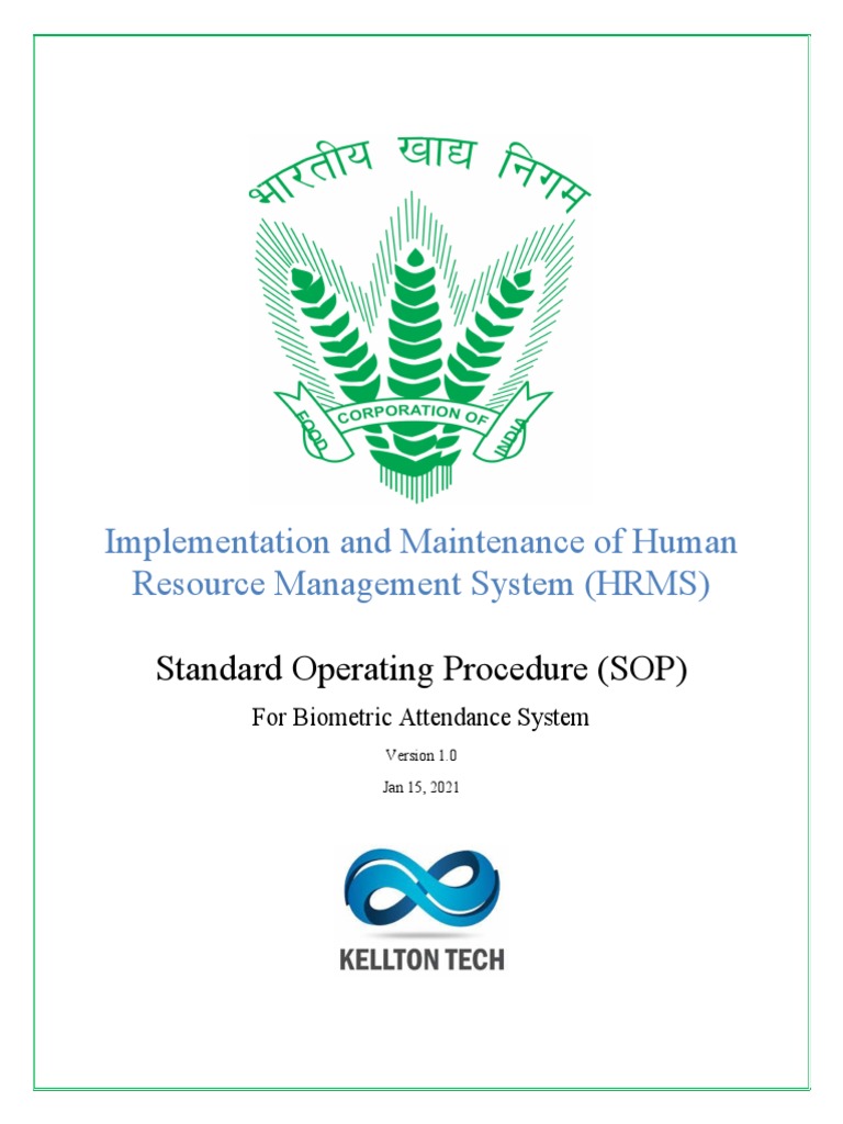 KT Biometric SOP V1.0 | Download Free PDF | Biometrics | Computer Science