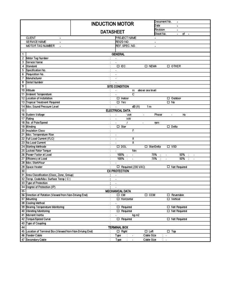 Motor Datasheet | PDF | Electric Motor | Machines