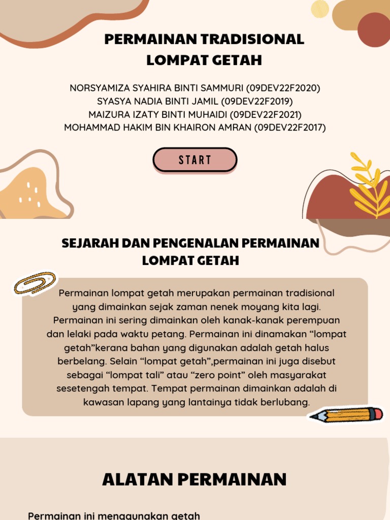 Permainan Tradisional Lompat Getah | PDF