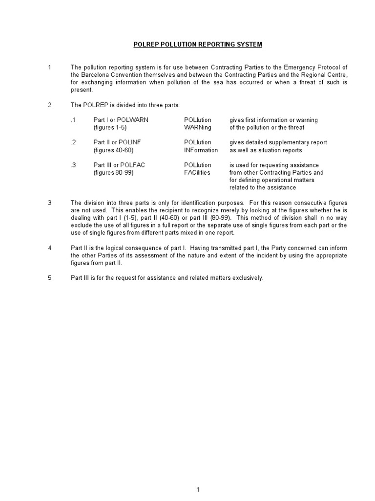 Pollution Reporting System Guide | PDF | Oil Spill | Oil Tanker