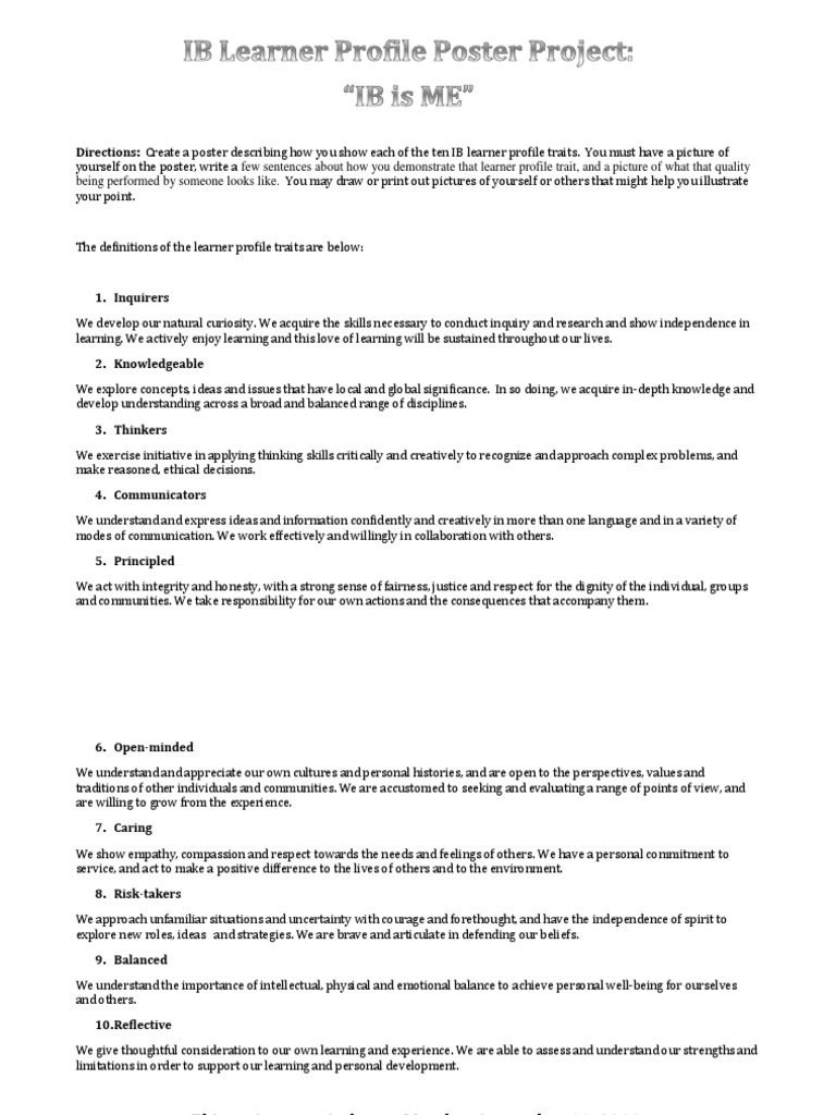 IB Poster Project | Download Free PDF | Idea | Curiosity