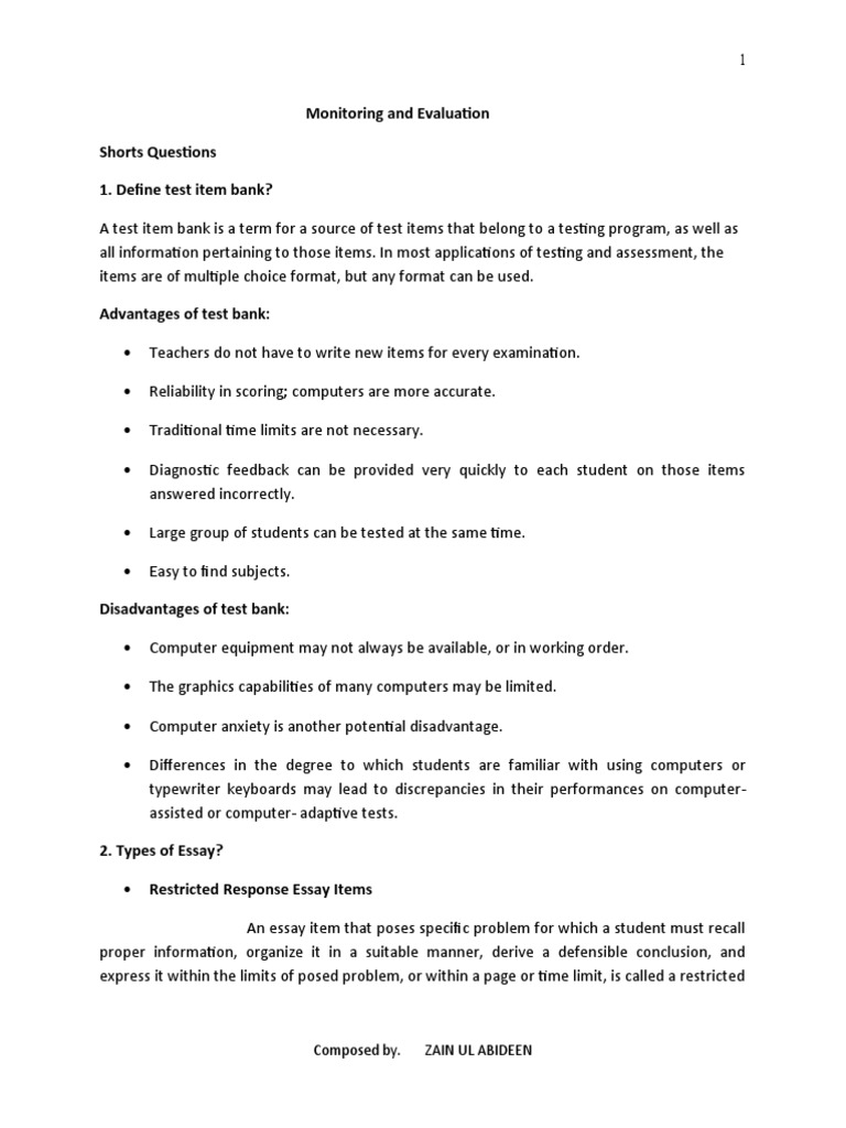 Monitoring and Evaluation Final Paper | Download Free PDF | Validity (Statistics) | Educational ...