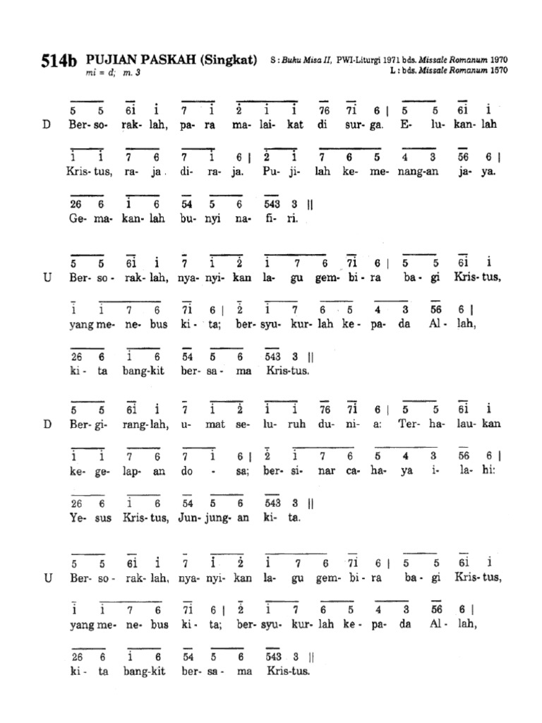 Madah Paskah 514b HLM 1 | PDF