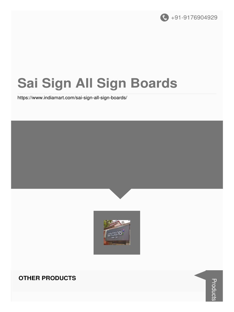 Sai Sign All Sign Boards | PDF