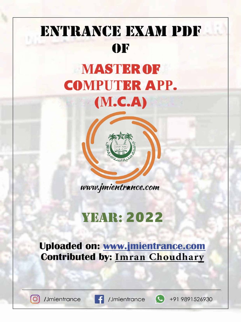 MCA 2022 JMIEntrance - Com - 9fkfz4 | PDF
