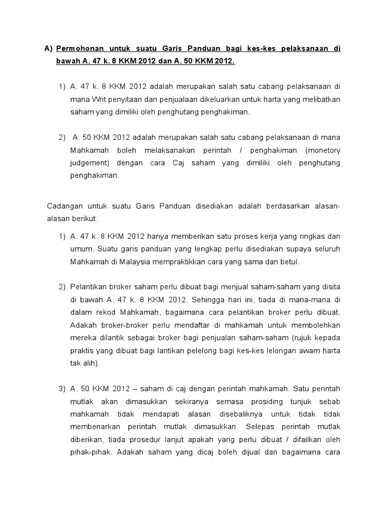 WSS-Saham Dan Bil Pelelong Bagi Harta Tak Alih | PDF