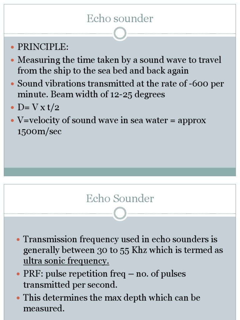 Echo Sounder | PDF | Sound | Acoustics
