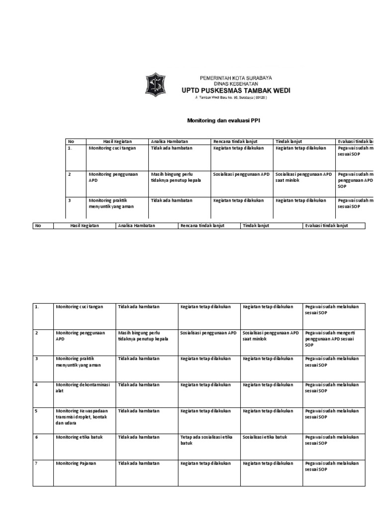 Monitoring Dan Evaluasi PPI | PDF