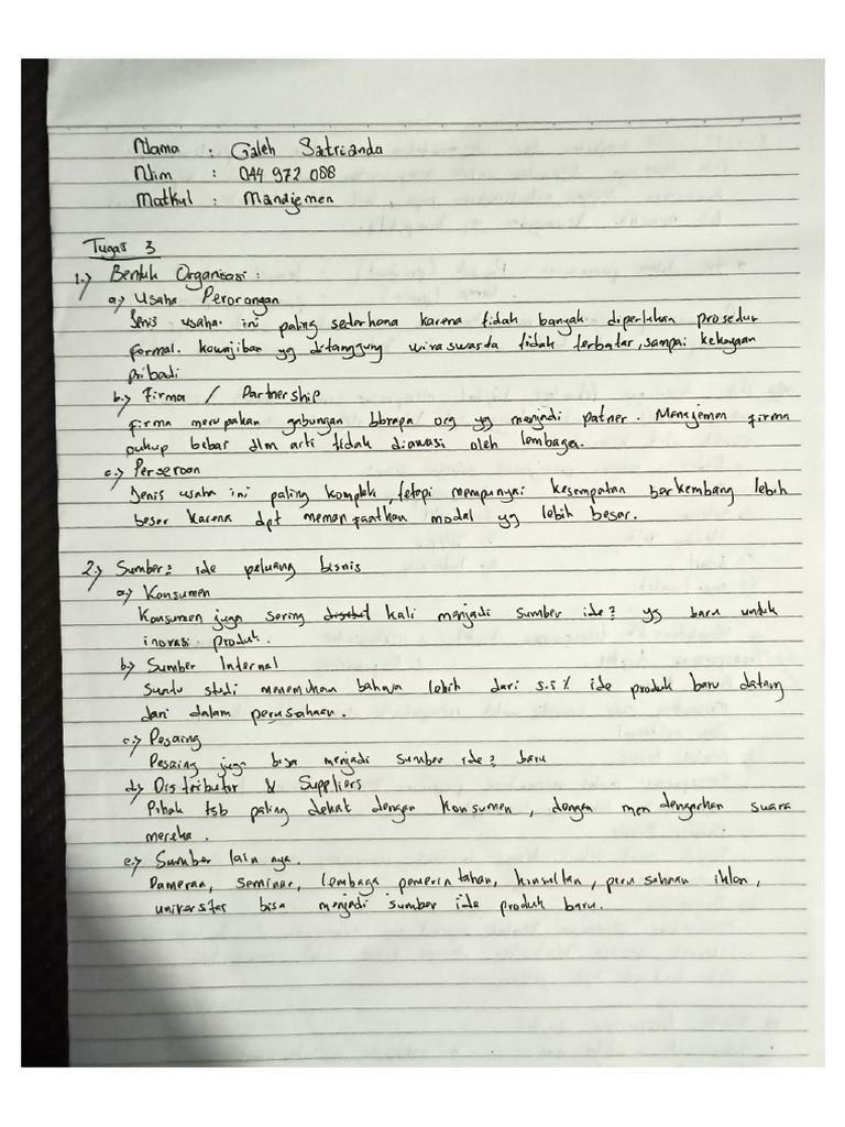 Tugas 3 Manajemen | PDF
