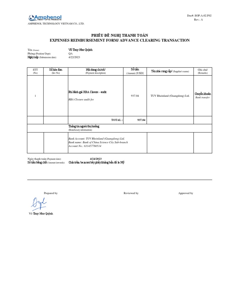 20230422_QA_RBA CLOSURE AUDIT-đã xoay (1) | PDF | Service Industries ...