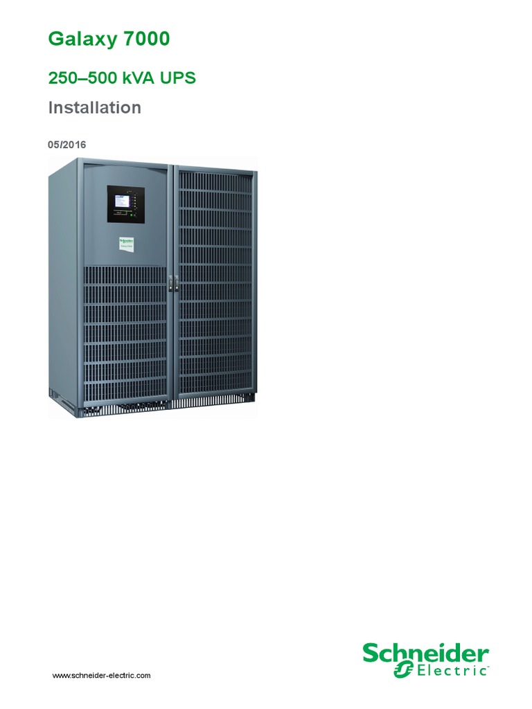 UPS APC GALAXY7000 Installation Manual | PDF | Alternating Current ...