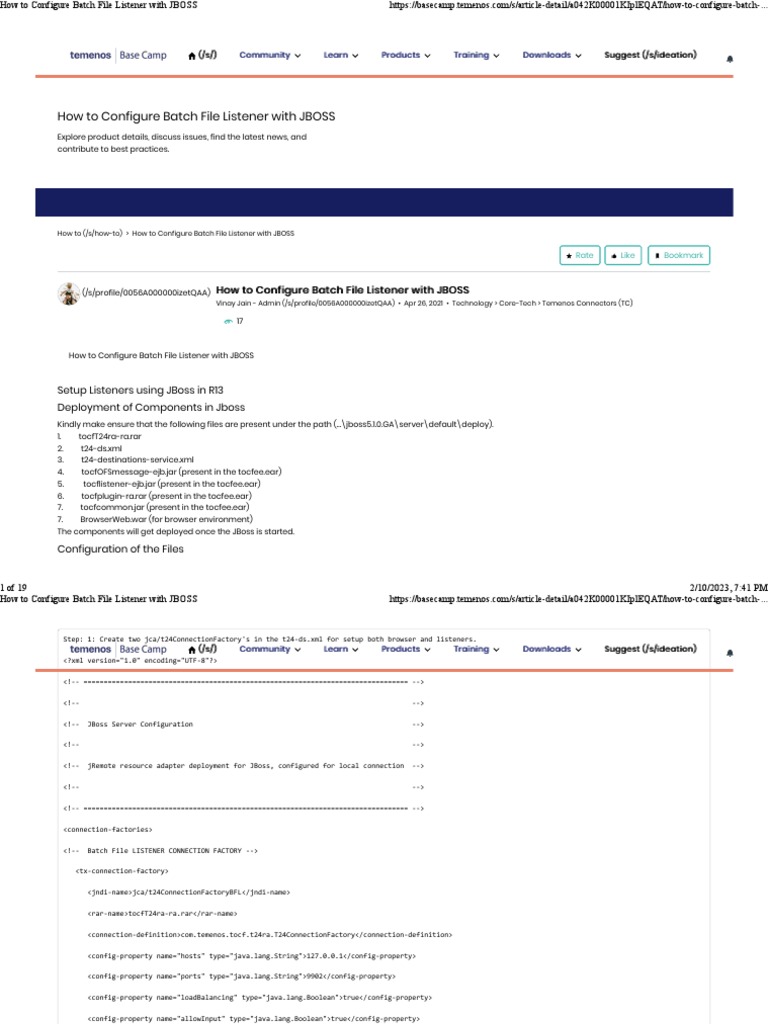 How To Configure Batch File Listener With JBOSS | PDF How To Configure Batch File Listener With JBOSS | PDF