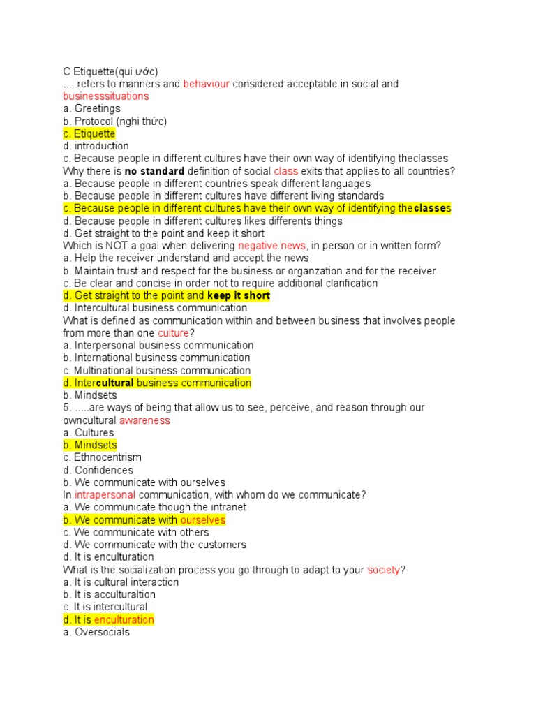KEY Quiz 2 SSB | PDF | Communication | Nonverbal Communication