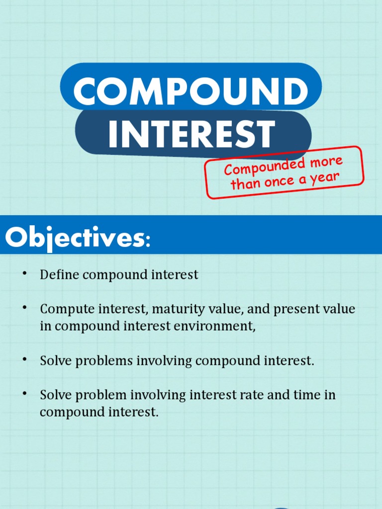 Compound Interest: Compounded Mo Re Than Once A Yea R | PDF | Compound ...