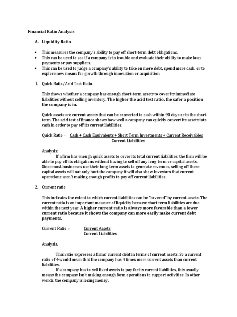 Financial Ratio Analysis | PDF | Equity (Finance) | Debt