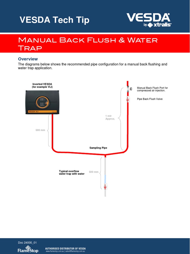 Tech Tip - VESDA Manual Back Flush & Water Trap 2019 © | PDF ...