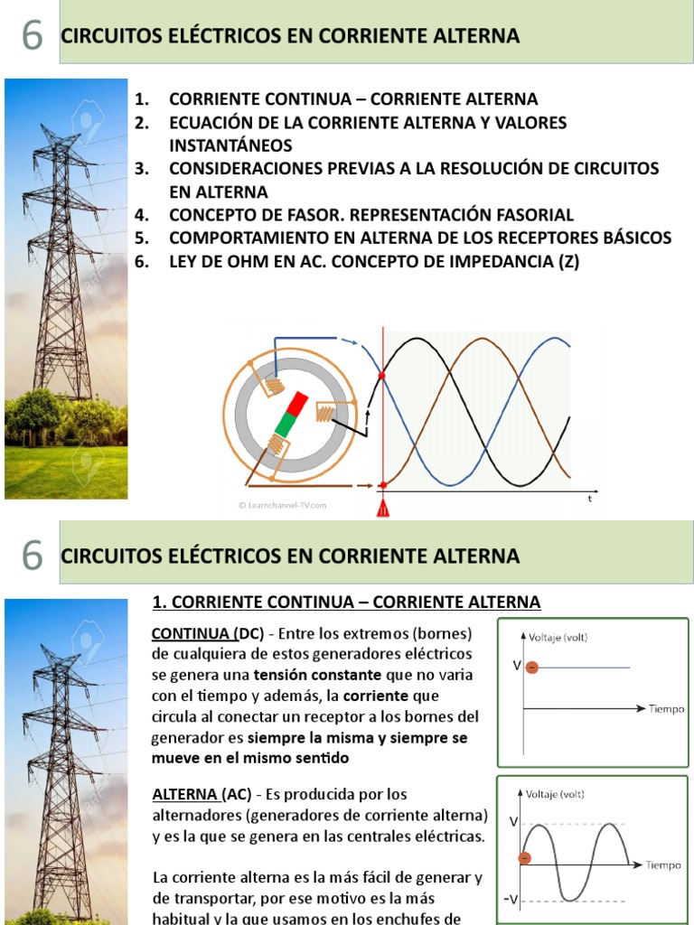 Circuitos Eléctricos en Corriente Alterna | PDF | Corriente eléctrica | Inductor