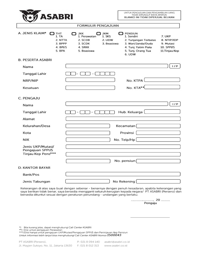 Form Pengajuan | PDF
