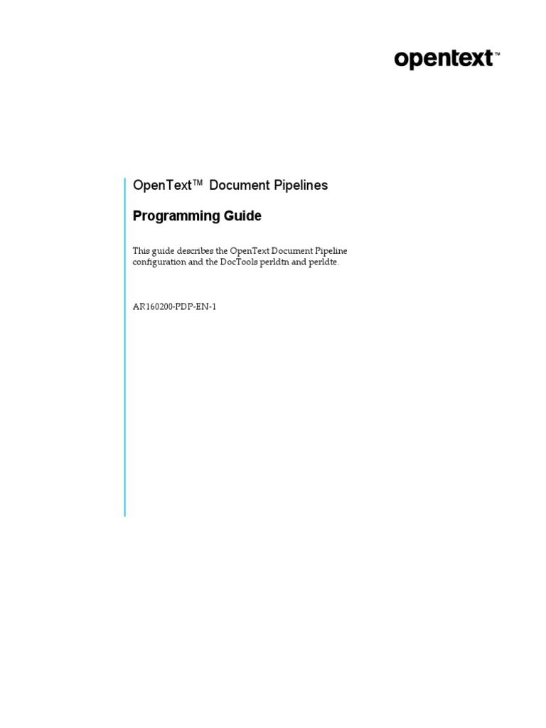 OpenText Document Pipelines 16.2 - Programming Guide English | PDF ...