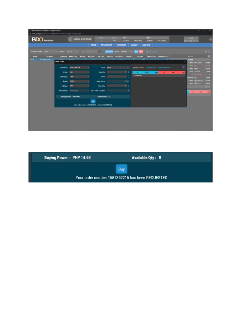 BDO Securities Online Trading Guide | PDF | Order (Exchange) | Stocks
