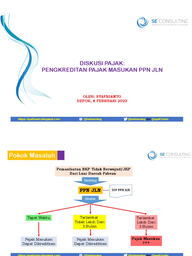 01 - (TaxLearning) Studi Kasus Pengkreditan PM Atas PPN JLN | PDF