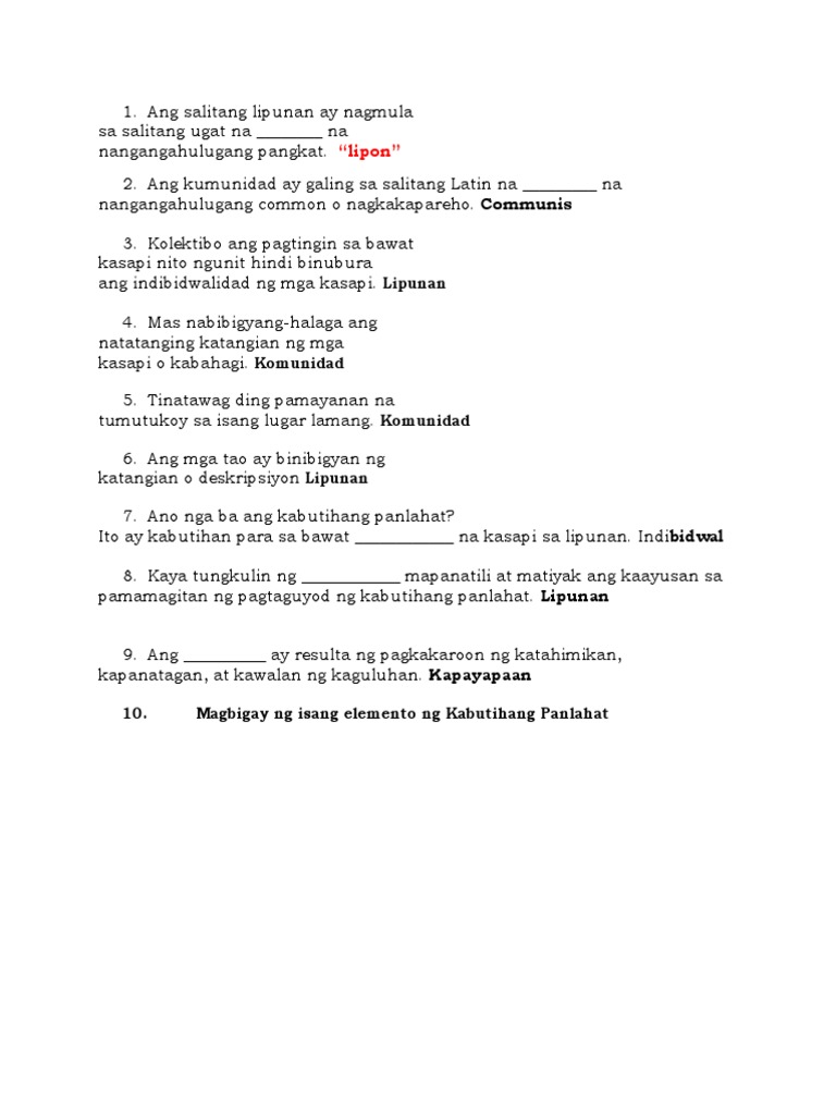 G9 Esp Group Quiz 1 | PDF