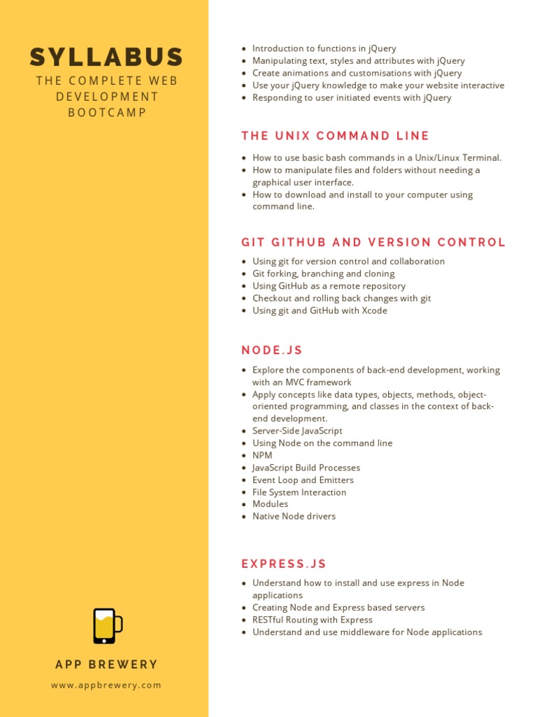 Web Dev Syllabus | PDF Web Dev Syllabus | PDF