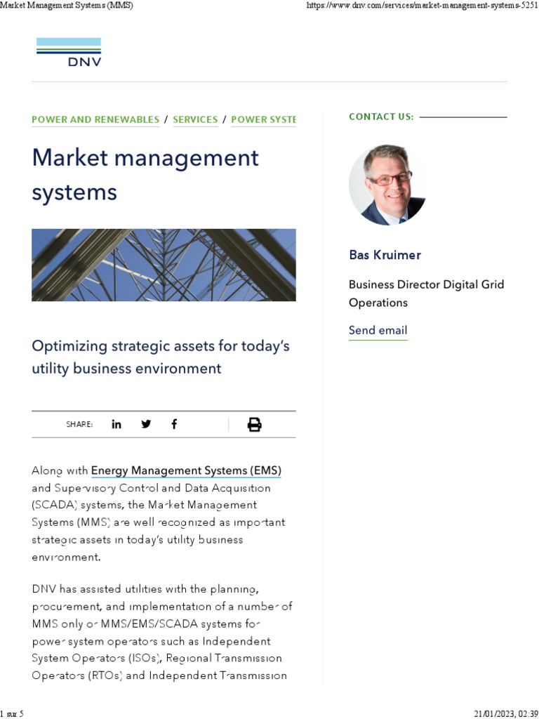 Market Management Systems (MMS) | PDF | Scada | Computing