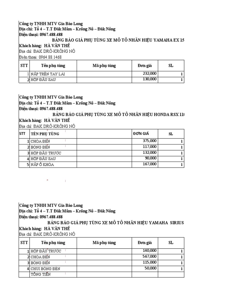 B N Giá PH Tùng Xe Máy | PDF