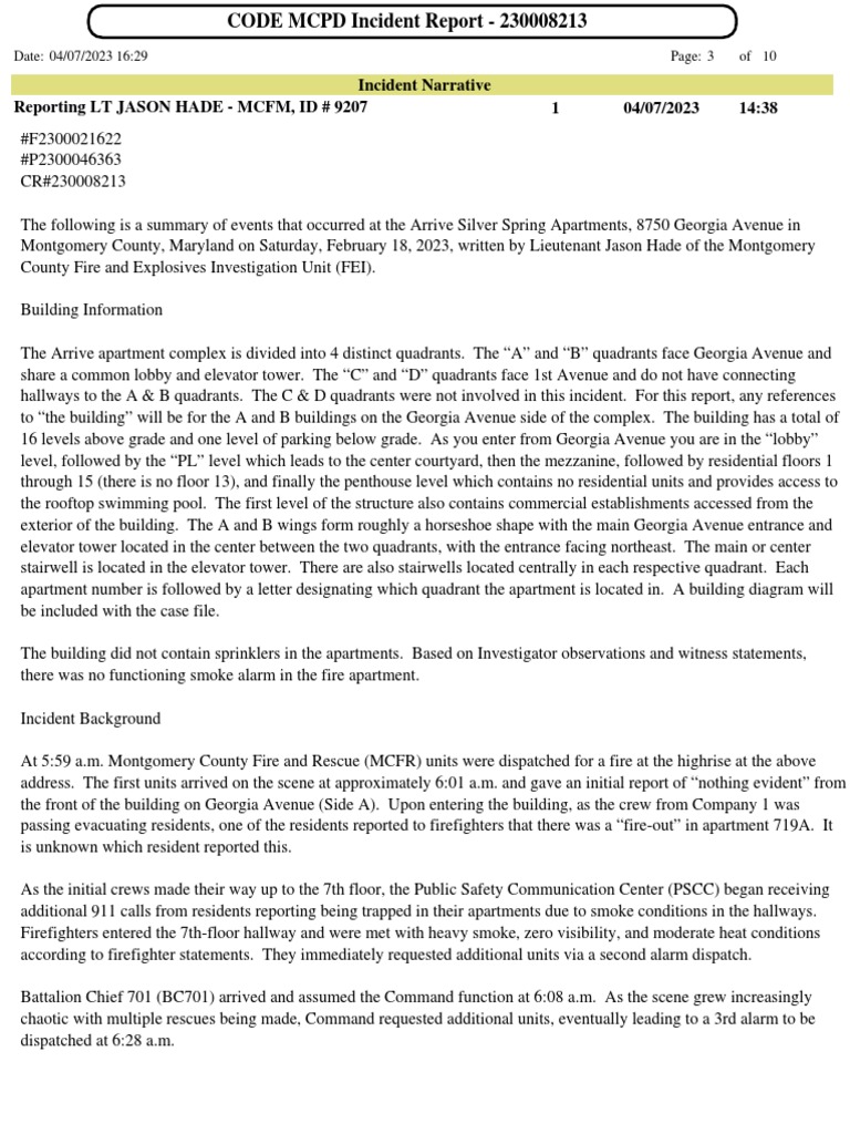 Arrive Fire Incident Report | PDF | Firefighter | Cardiopulmonary ...