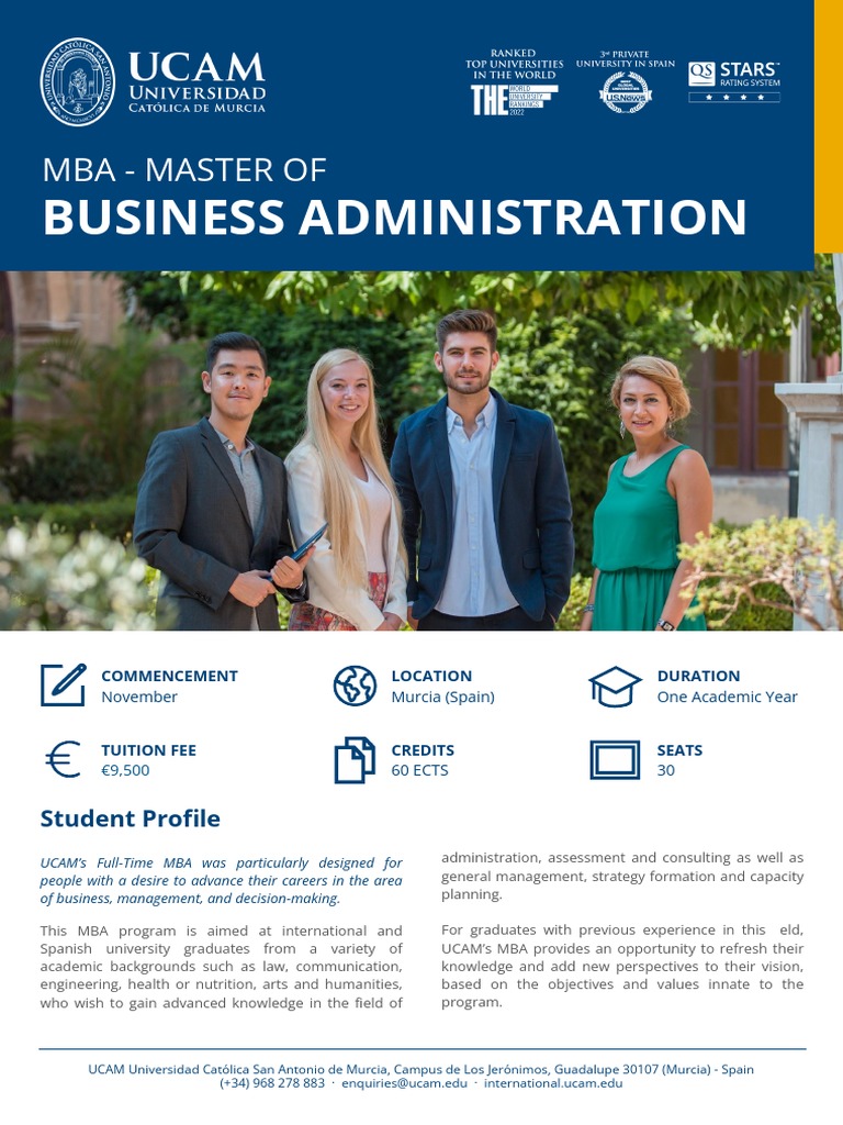 UCAM Master Degree in Business Administration Mba | Download Free PDF ...