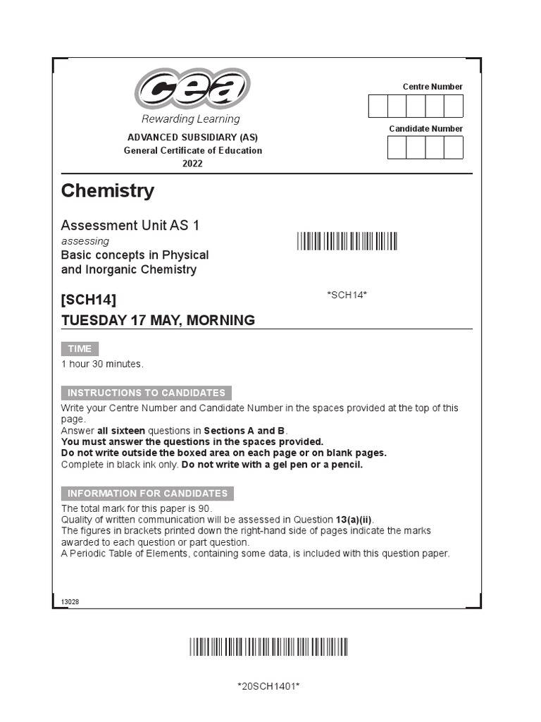 GCE-Chemistry-467-Summer2022-AS 1, Basic Concepts in Physical and ...